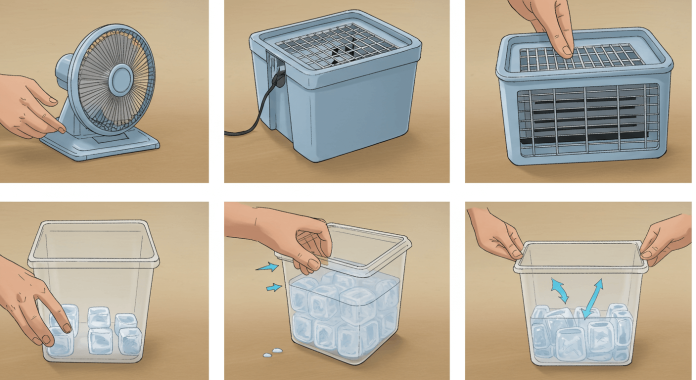 How to Build a DIY Air Cooler with a Fan and Ice | Cooler Find